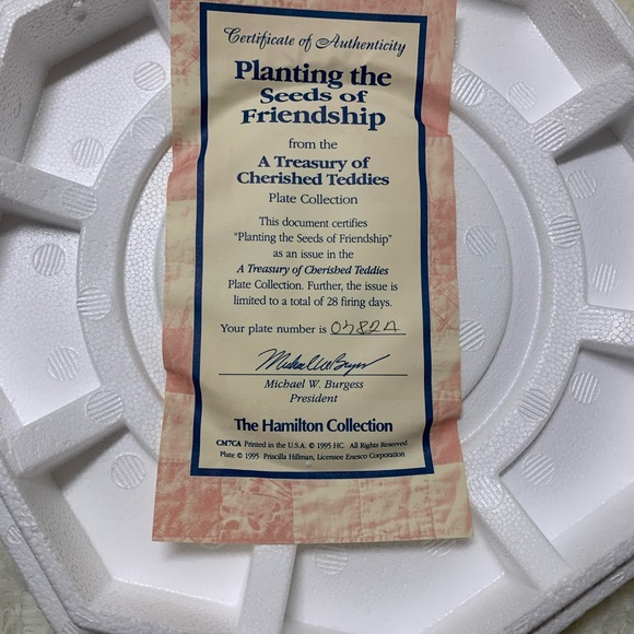 Cherished Teddies | Accents | Cherished Teddies Hamilton Plate ...